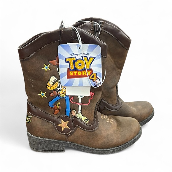 Disney | Toys | Disney Pixar Toy Story 4 Kids Brown Boots Size 2 | Poshmark